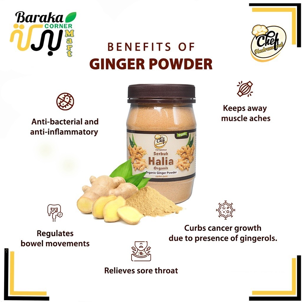Serbuk Halia Organik / Organic Ginger Powder Fresh Grinded / Chef ...