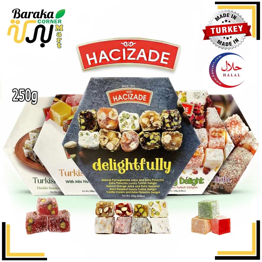Hacizade Turkish Delights Lokum from Turkey Nougat Malban Manis Turki ...