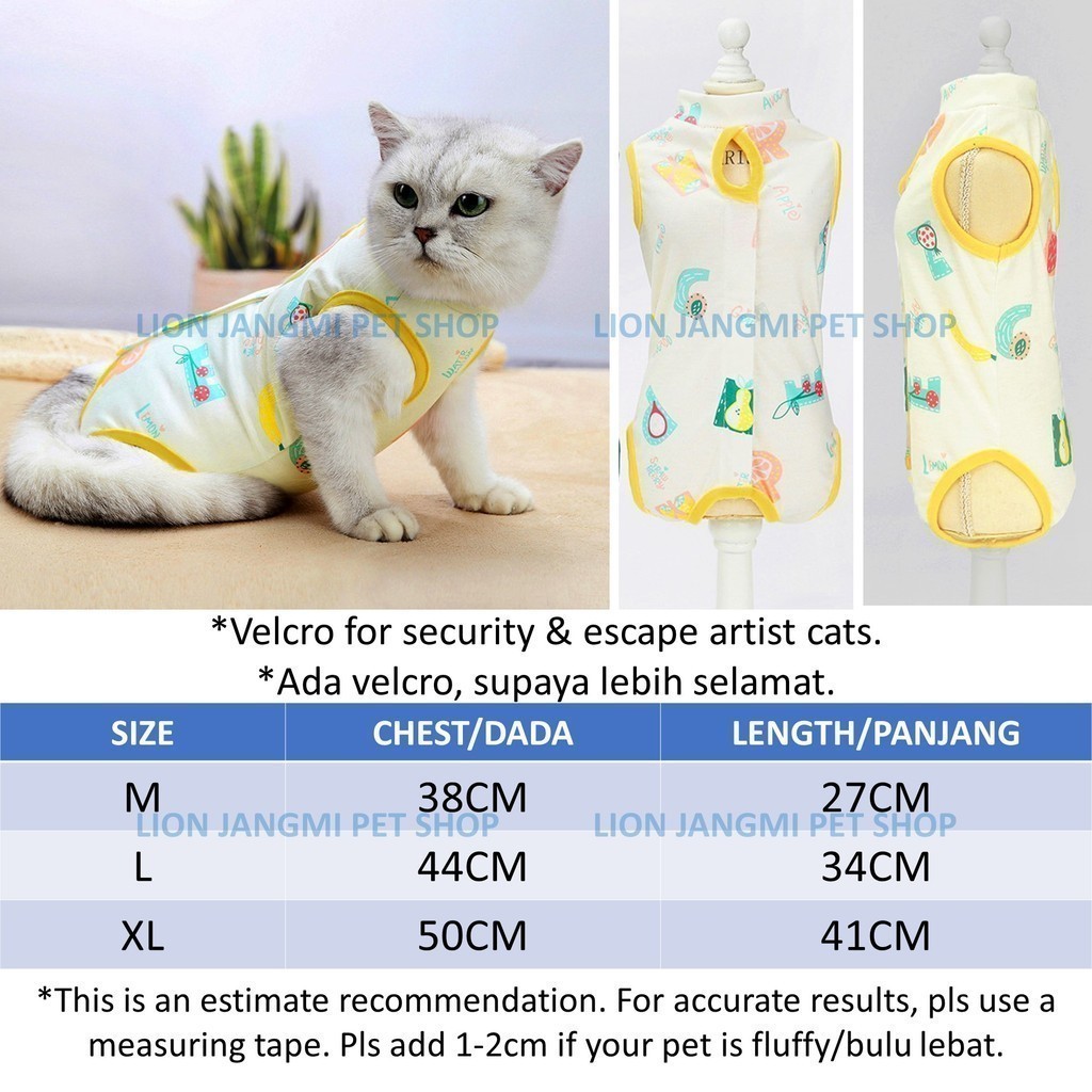 Selepas Surgeri - Baju Kucing Jantan Betina Mandul - Pet Cat Recovery ...