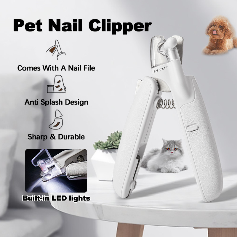PETKIT Nail Clipper LED Pet Cat Dog Safety Prevent Clipping Nail Blood ...