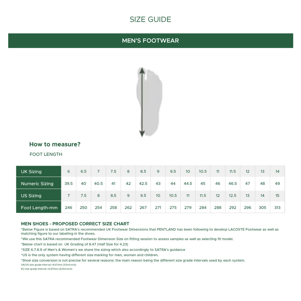 LACOSTE Men's L004 Lace Textile Trainers | Shopee Malaysia