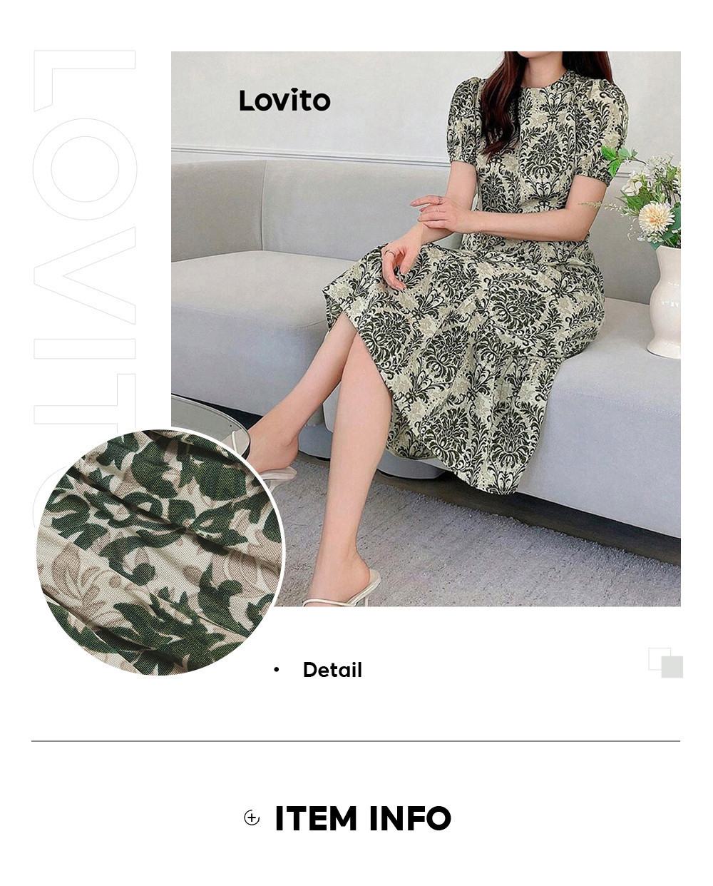 Lovito Boho Dress Tribal Print Pattern Summer Dress for Women L91AD180 ...