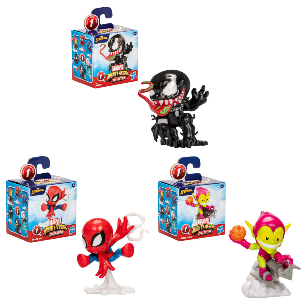 Marvel Spider-Man Mighty-Verse Collection Series 1 Multipack, 6 Action ...