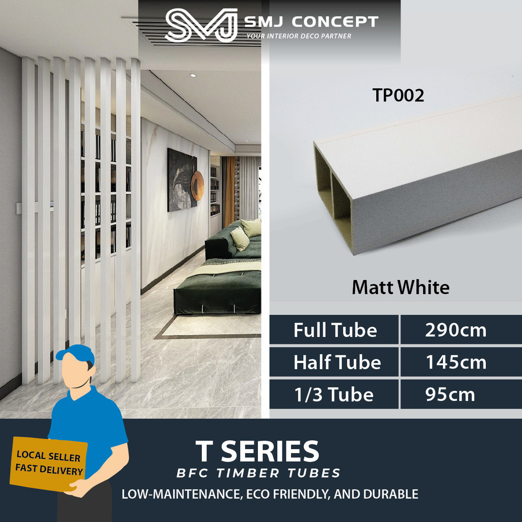SMJ CONCEPT® Timber Tube Wall Column Partition Divider (TP002) | Easy Installation, Waterproof ...