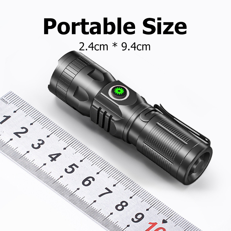 SMILING SHARK Mini Torch Light Led M77 5000LM Super Bright Flashlight ...