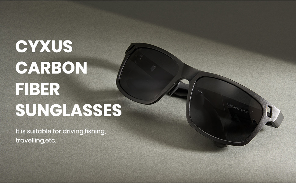 Cyxus Polarized Sunglasses Stainless Steel Frame Anti-Glare Reflection ...