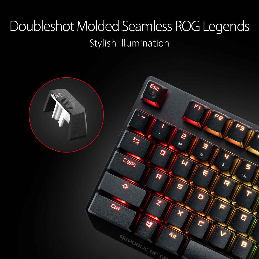 ASUS ROG PBT Gaming Keycap for ROG NX Switch with 124 Keys PBT Gaming ...