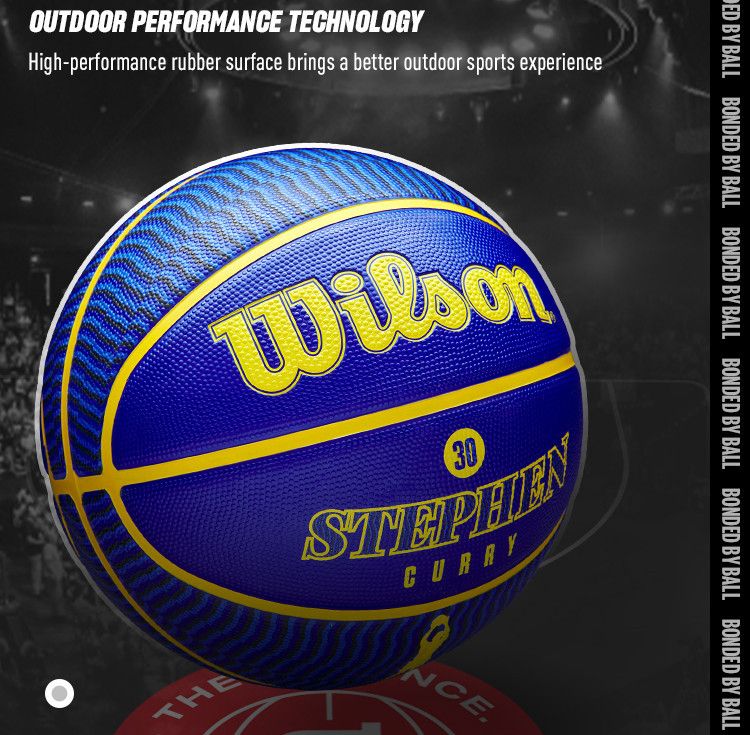 WILSON NBA Stephen Curry Player Icon Outdoor Basketball (Size 7 ...
