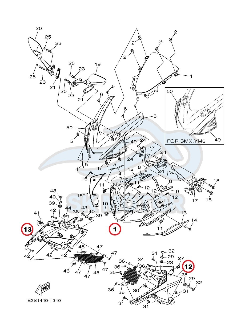 Yamaha YZF-R15 R15 V3 Original Inner Cover Full Set / Kaver Hitam Mud ...