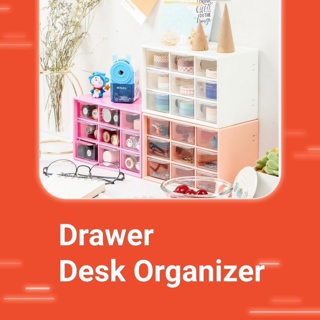 30% off Clearance 9 Slot Drawers Storage Box 9 Grid Drawer box Desk ...