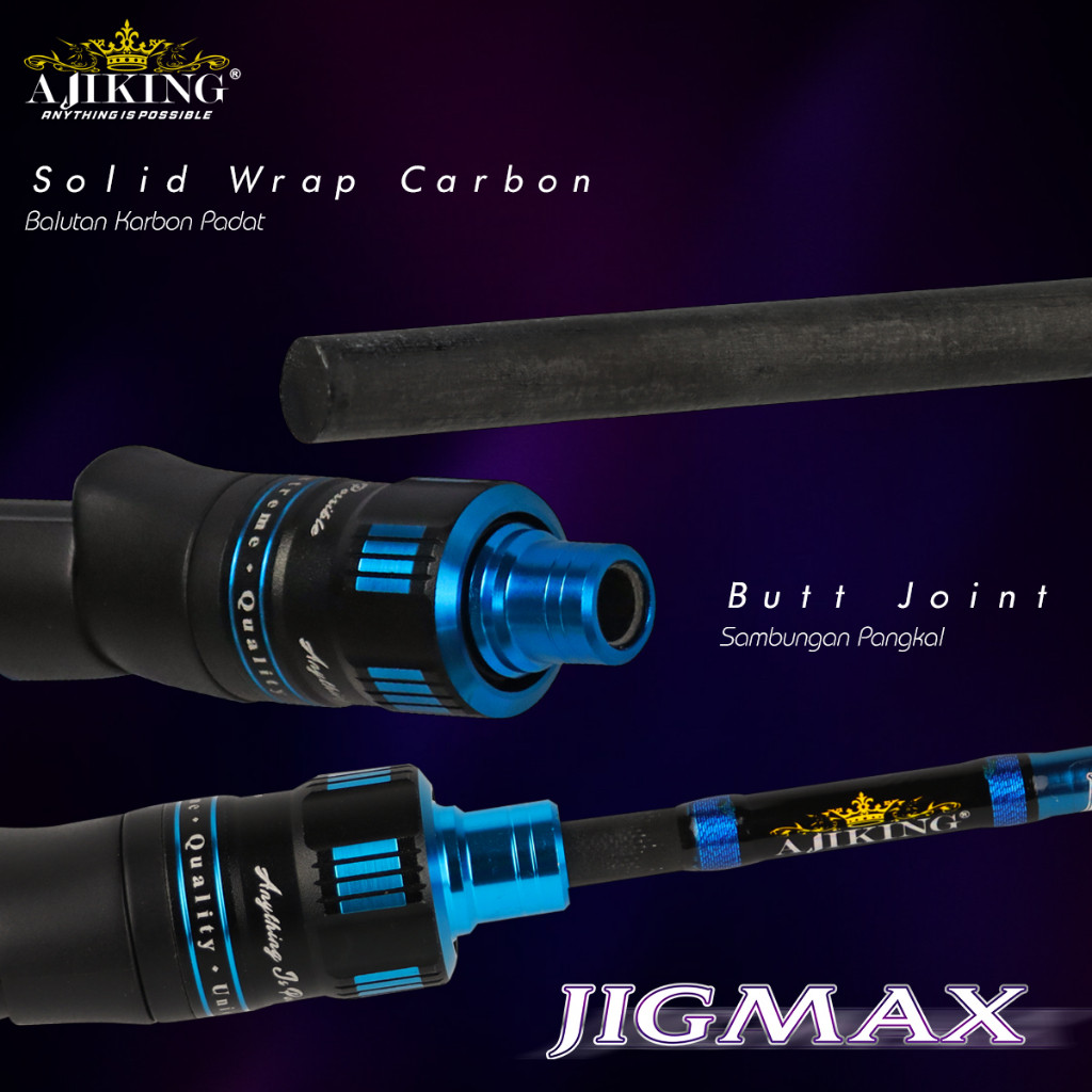 Ajiking Jigmax JM Joran Pancing Spinning Casting 5'6-6'6kaki 10-16kg ...
