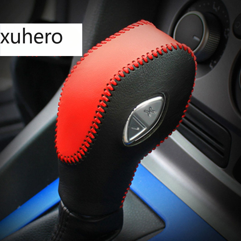 LHD Car Genuine Leather Gear Shift Knob Cover For Ford Ecosport Escape ...