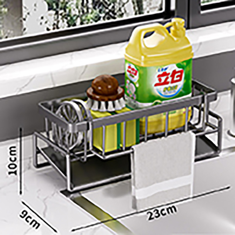 Sponge Holder Kitchen Sink Rack Drainer Basket Bathroom Organizer Bakul ...