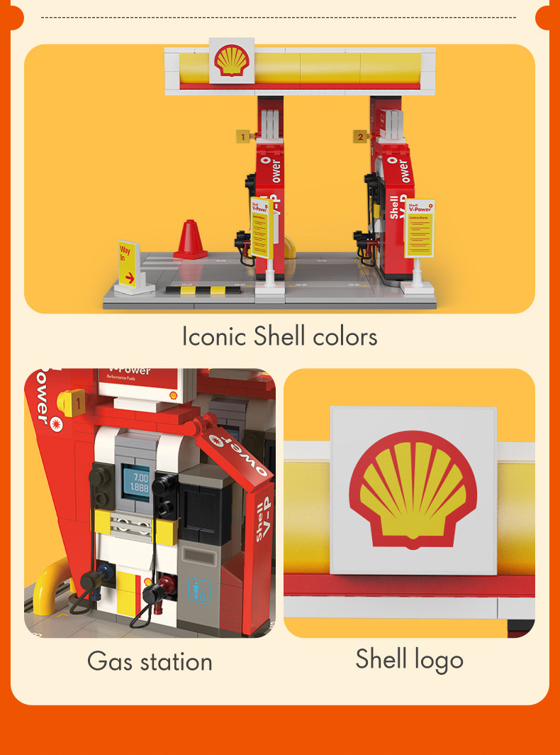 CaDA Shell Retail Station Brick Building Mechanical Master DIY Blocks ...