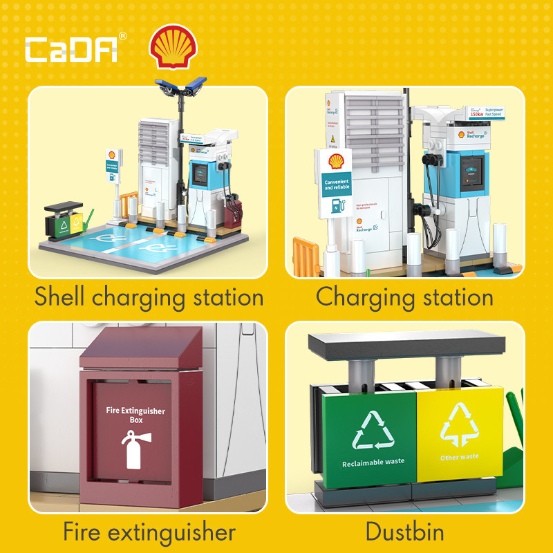 CaDA Shell Charging Station Brick Building Mechanical Master DIY Blocks ...