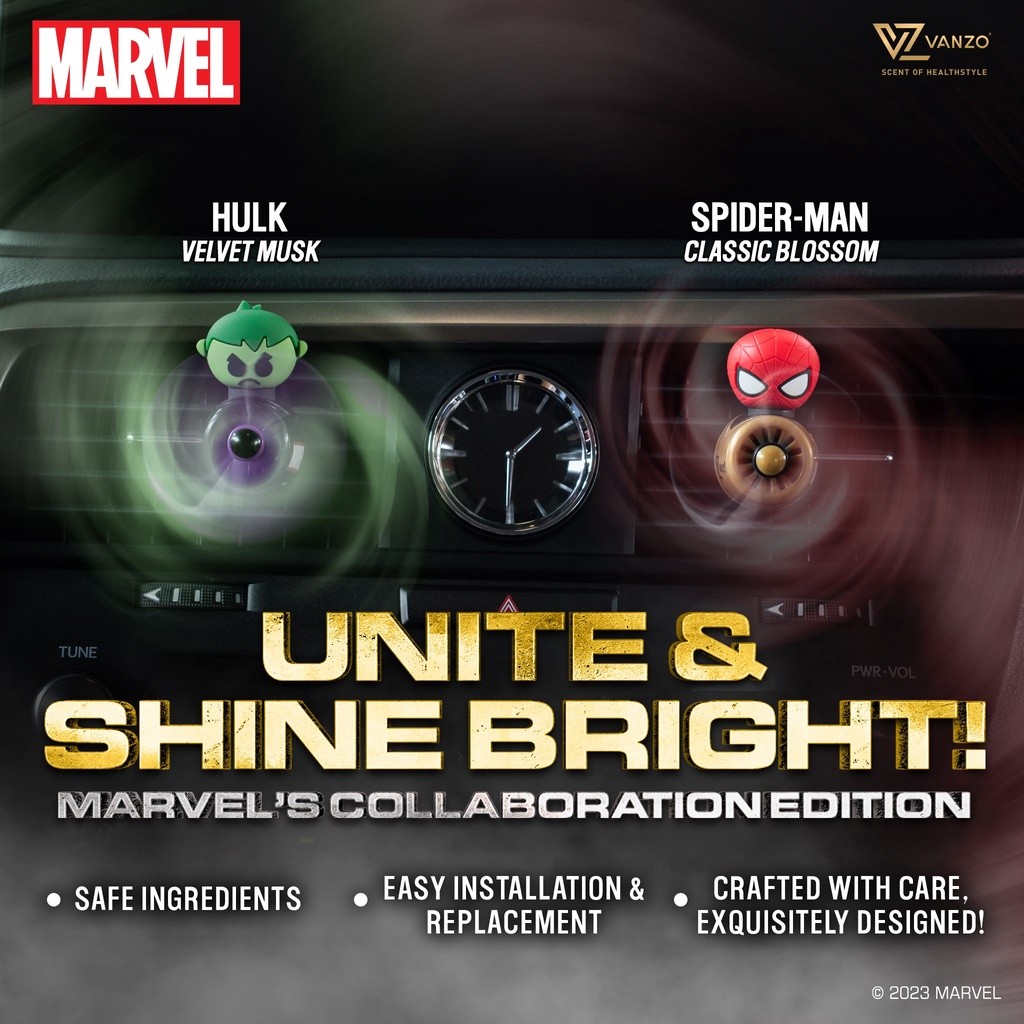 VANZO Marvel Series Car Vent Perfume - Spider-Man (4g x 2) | Shopee ...