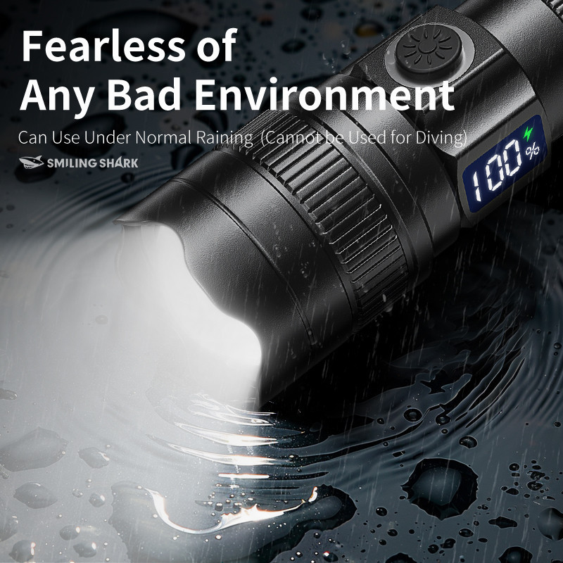 Smiling Shark SD8111Super Bright Flashlight 5Mode Type-c Rechargeable ...