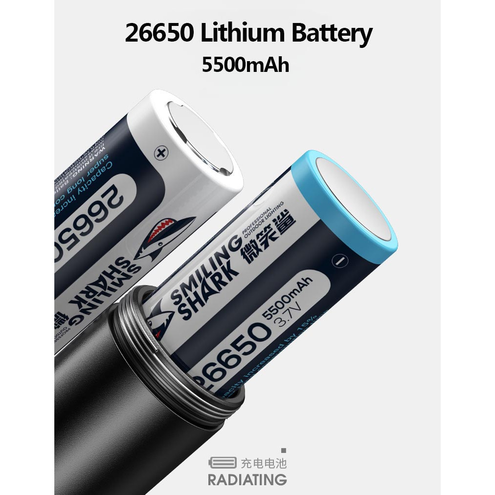 Smiling Shark SD7004 Yellow Light Torch Light 2 in 1 M77 8400LM ...