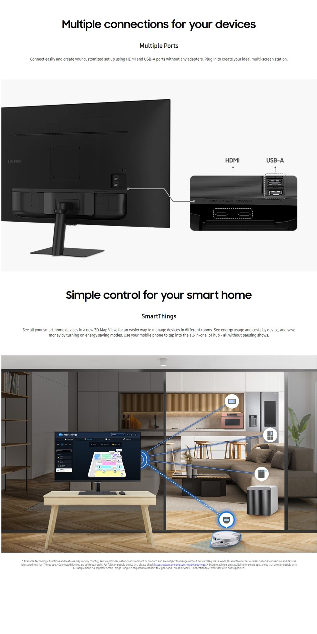 Samsung 32" M5 FHD Smart Monitor | Eye Saver| PC Experience with ...
