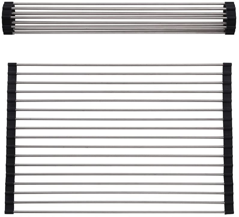 [Shopee Choice] Roll Up Kitchen Dish Drying Rack Foldable Heat ...
