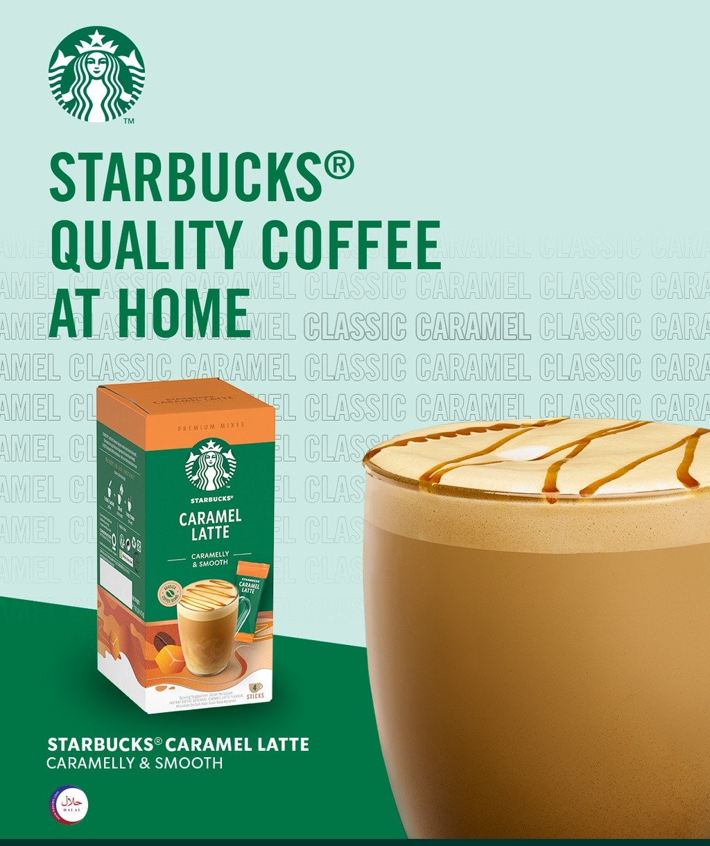 [Pack of 10] Starbucks Caramel Latte Premium Mixes (Box of 4 Sticks ...