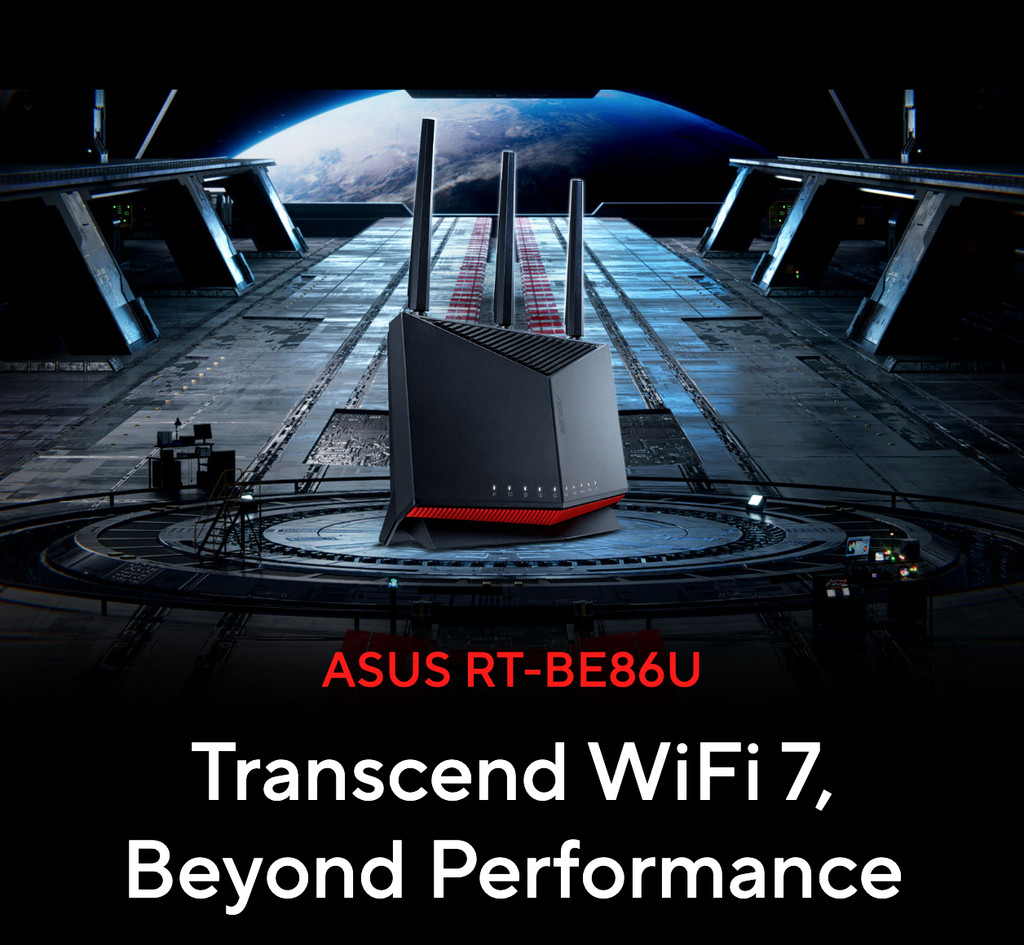 ASUS RT-BE86U WiFi 7 Router Dual Band BE6800 10G WAN 2.6GHz Quad Core ...