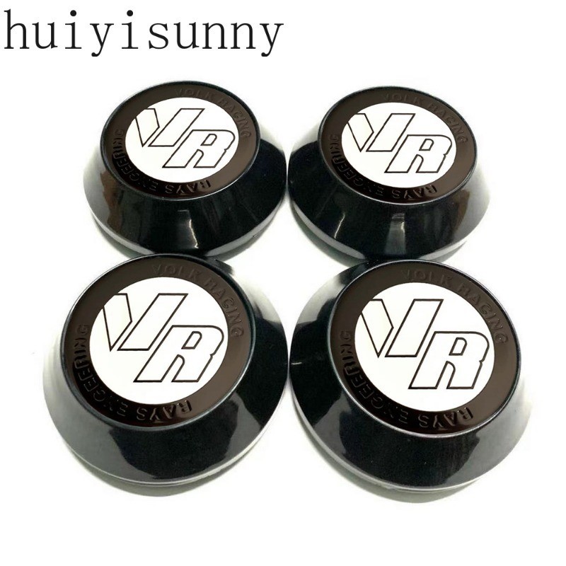 HYS 4pcs 60/64/65/68/69MM VR Volk Rays Racing Logo Wheel Center Caps ...