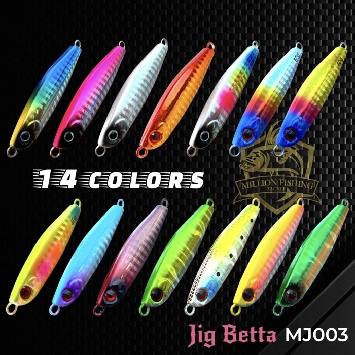 【METAL JIG 𝘽𝙀𝙏𝙏𝘼 MJ003】 40g/60g/80g Light Jig Lure 3D Eyes Metal Jig/Slow Jig/Fast Jig/Ikan Jig ...