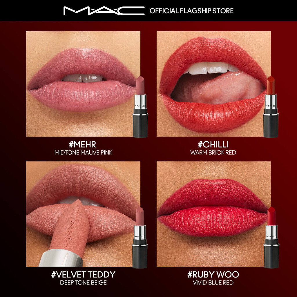 MAC Mini Macximal Silky Matte Lipstick Full Coverage Matte Lipstick ...