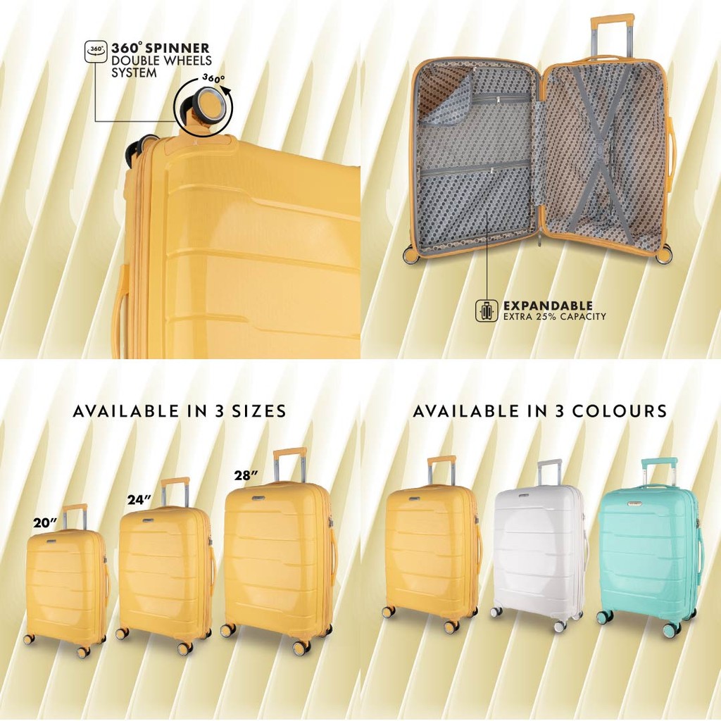 URBANlite Sage (24") Polypropylene Hard Case TSA Lock Expandable 8 ...
