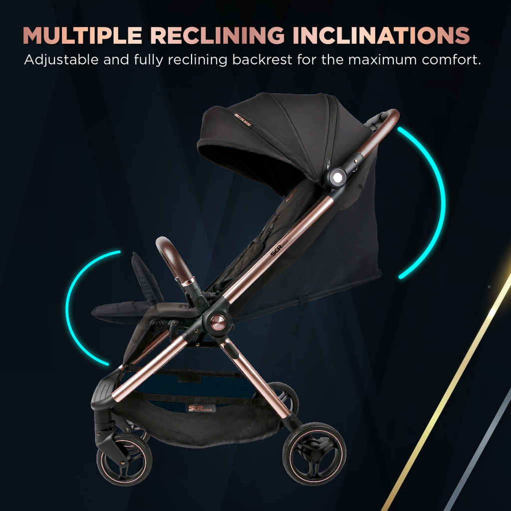 Sweet Cherry SCR Series Auto-Fold SCR25 Stroller Gold/ Rose Gold ...
