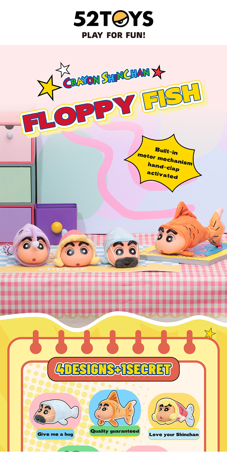 52TOYS Crayon Shinchan Floppy Fish Series Merch | Shopee Malaysia