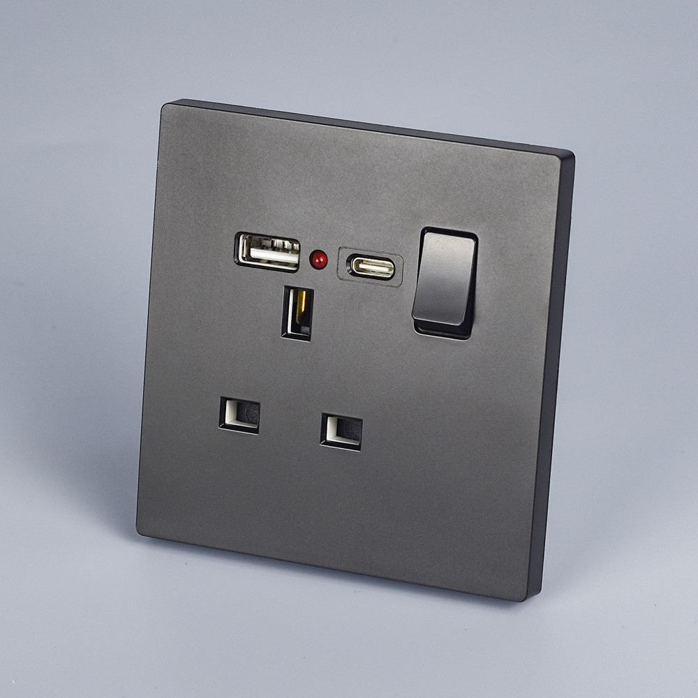 Viswe Wall Socket Wall Switch Usb Socket 3 Pin Socket Universal Socket