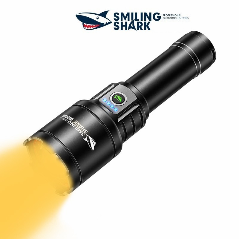 Smiling Shark SD7004 Yellow Light Torch Light 2 in 1 M77 8400LM ...