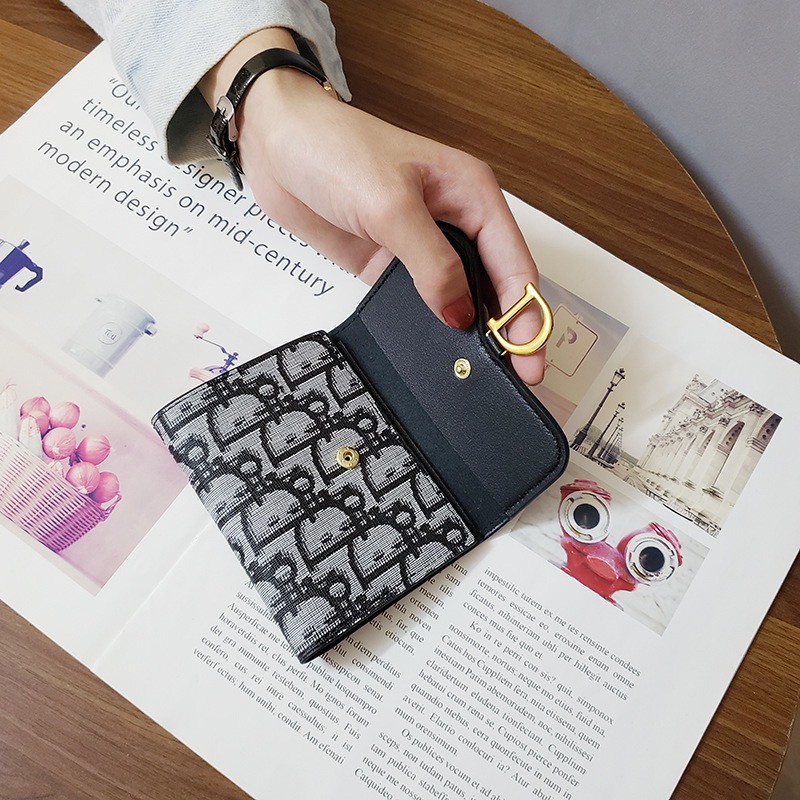 Fashionable Temperament Pattern Letter D Buckle Coin Purse Simple ...