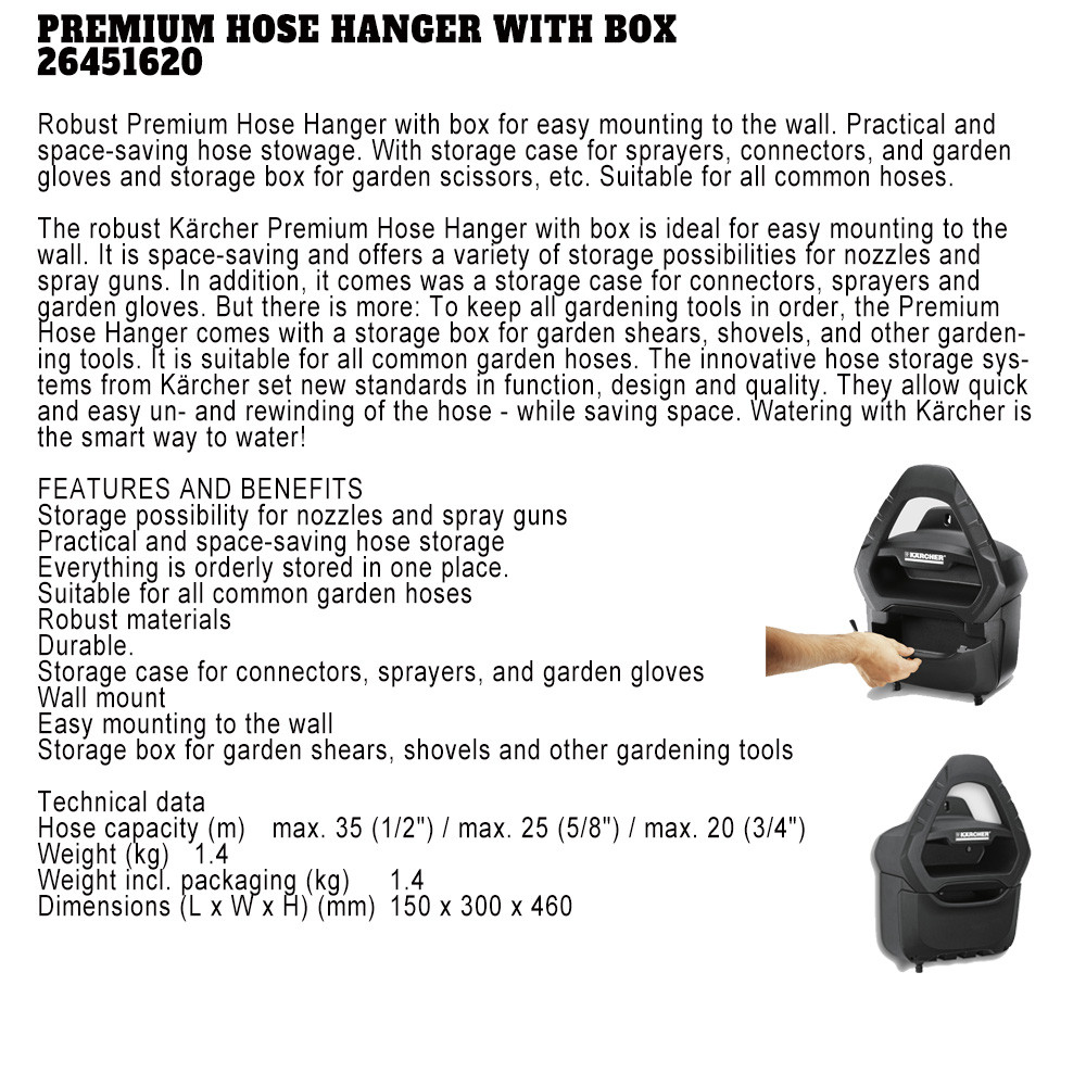 KARCHER 26452980 PRIMOFLEX GARDEN HOSE 5/8" - 15 M C/W KARCHER HOSE ...