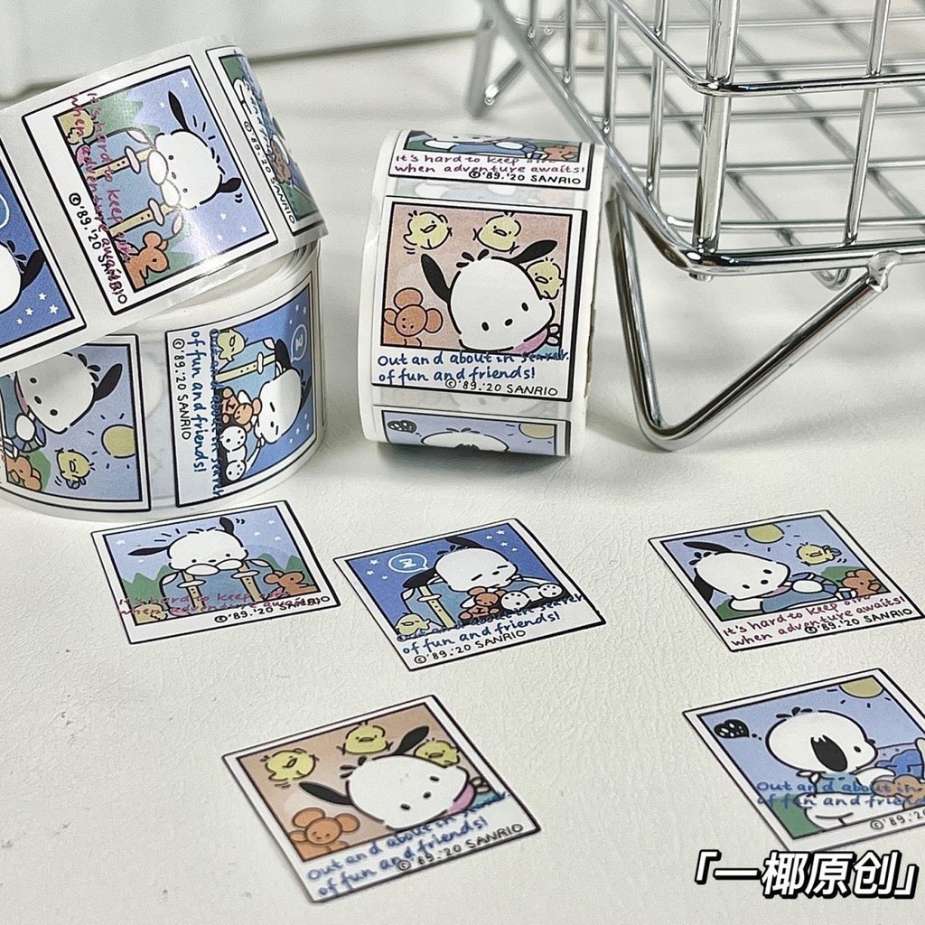 [xinyun] Pacha Dog 500pcs 帕恰狗 旅行小帕 封口 贴纸 卷卷贴 胶带 Travel Pacha Sealing ...