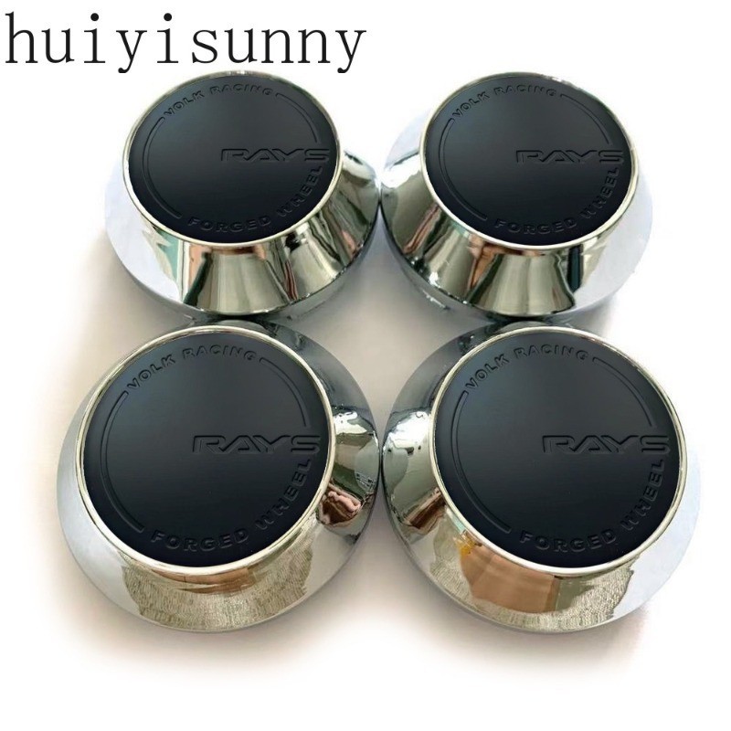 HYS 4pcs 60/64/65/68/69MM RAYS black logo Center Cover Rim Hub Cap ...