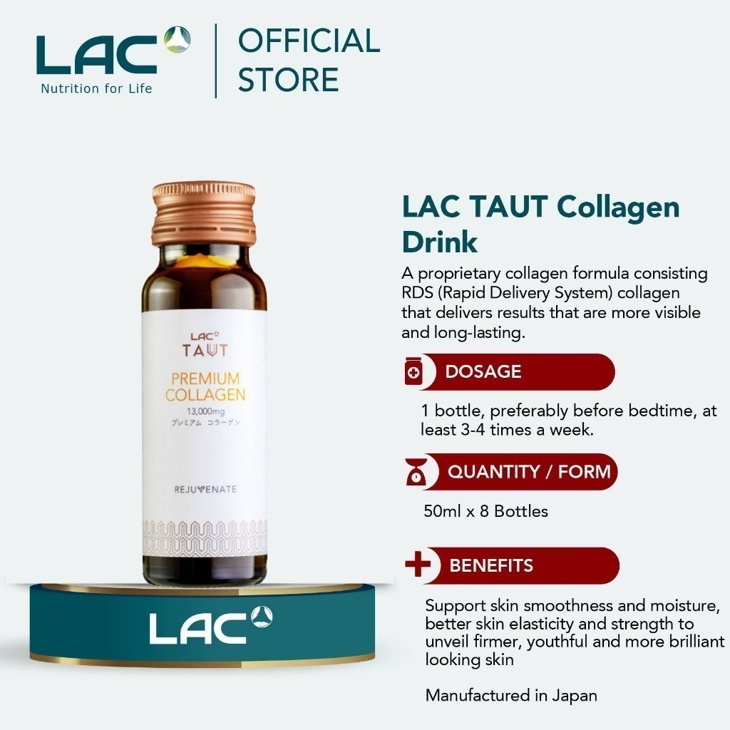 LAC Taut Premium Collagen Rejuvenate (50ml x 8 Bottles) [Exp Apr 2027 ...