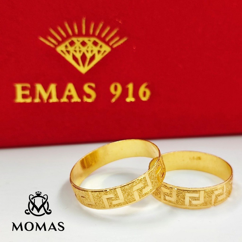 Cincin Emas 916 Tulen Cincin Belah Rotan Emas 916 Cincin Bajet Emas 916 ...