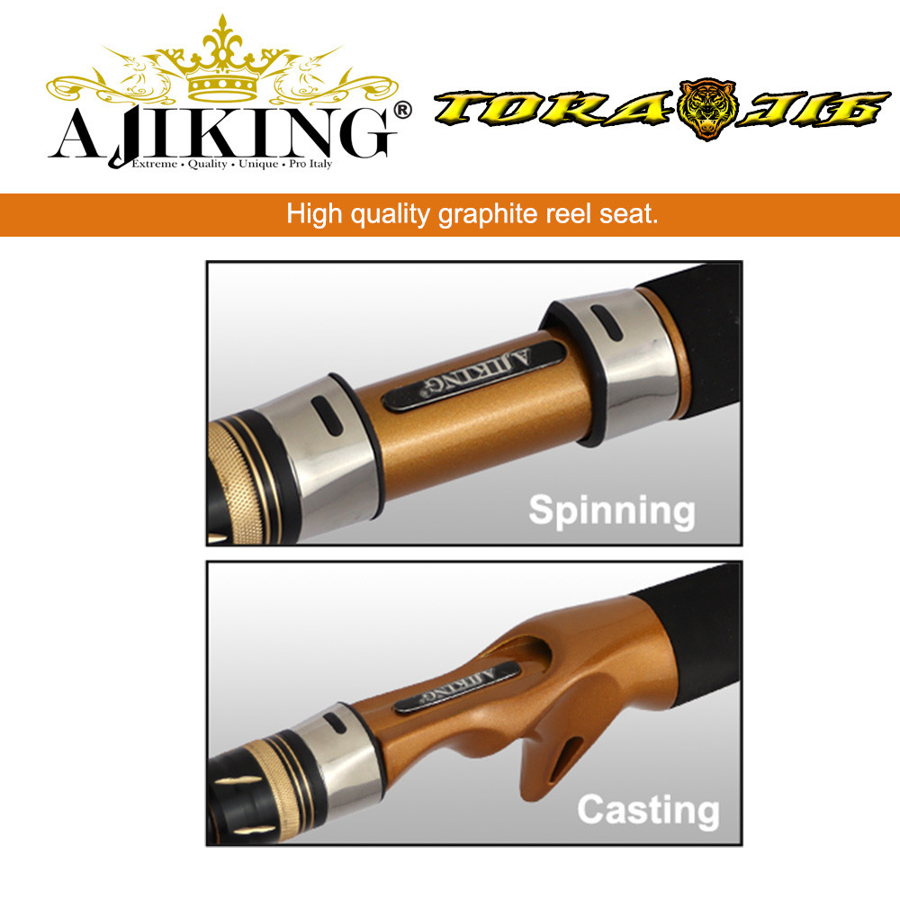 [1Year Warranty] Ajiking Tora Jig Light Jig Series Spinning Casting Rod Max Load 5-9kg Butt ...
