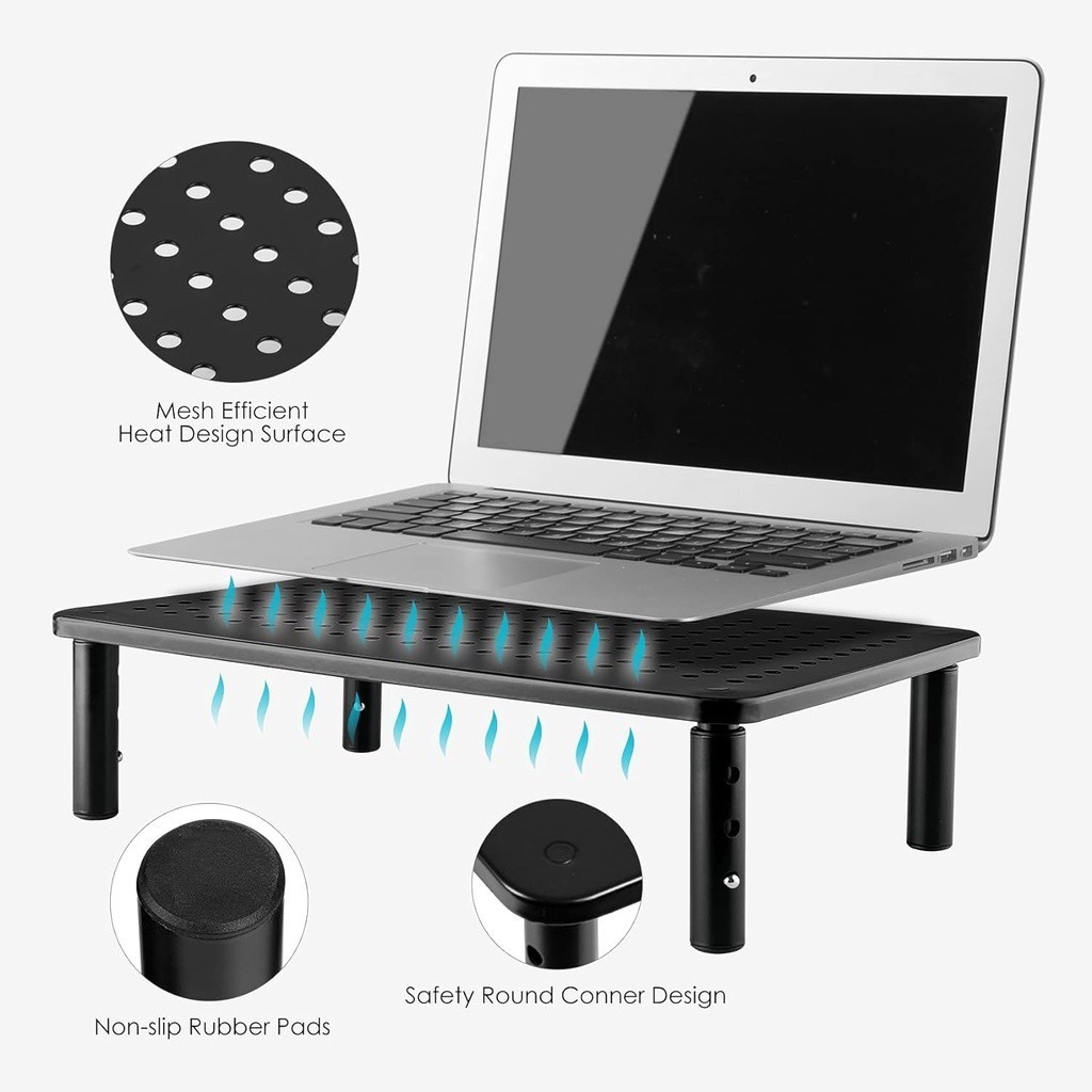 Laptop Lifting Rack Monitor Raiser Stand 3 Height Adjustable Notebook ...