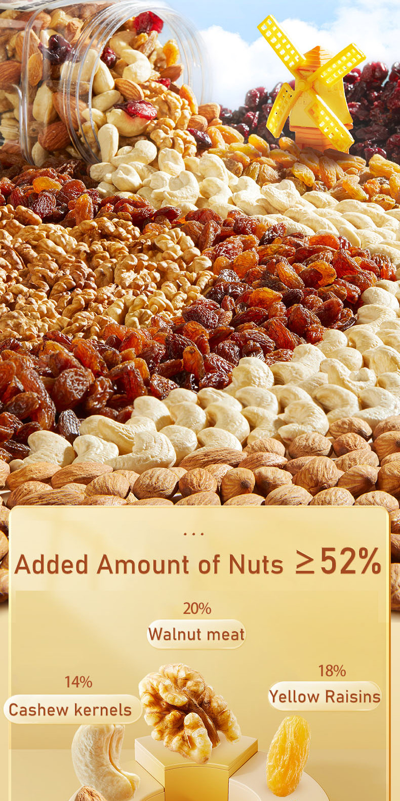 【Halal】Three Squirrels Canned Daily Nuts Mixed 3 Nuts + 3 Dried Friuts ...