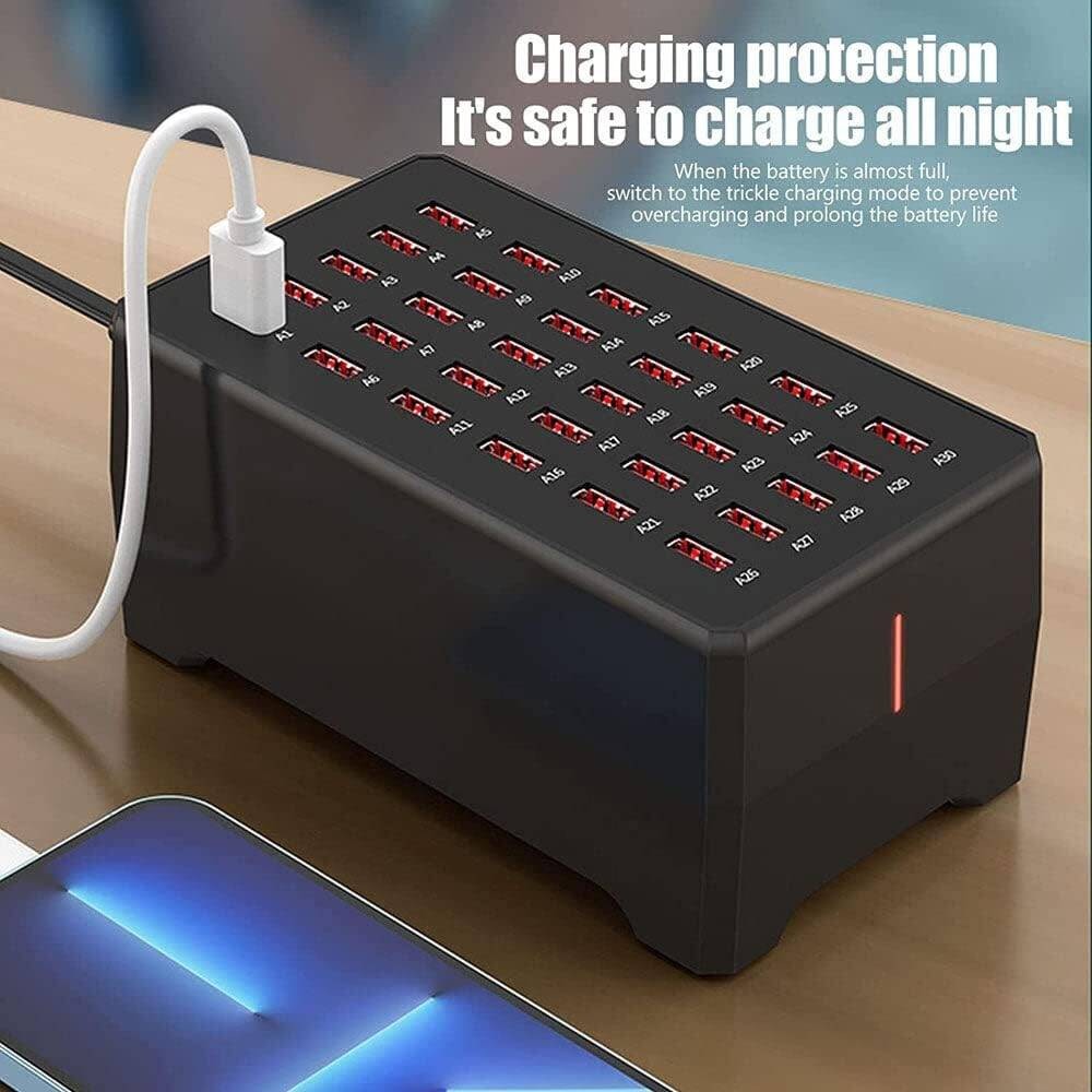150W Multi USB Charger 30 Port USB Fast Charging Station Universal 100 ...