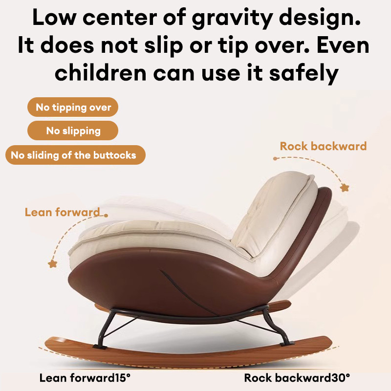 【𝟐-𝟑 𝐝𝐚𝐲𝐬 𝐝𝐞𝐥𝐢𝐯𝐞𝐫𝐲】YJ Rocking Chair With Footrest Stool Lazy Sofa Chair ...