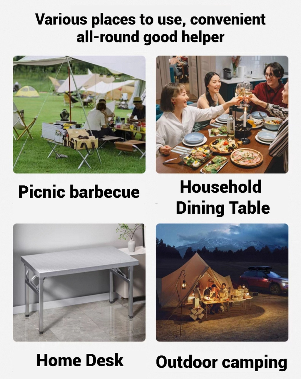 Stall Niaga Murah Outdoor Folding Dining Household Stainless Steel ...