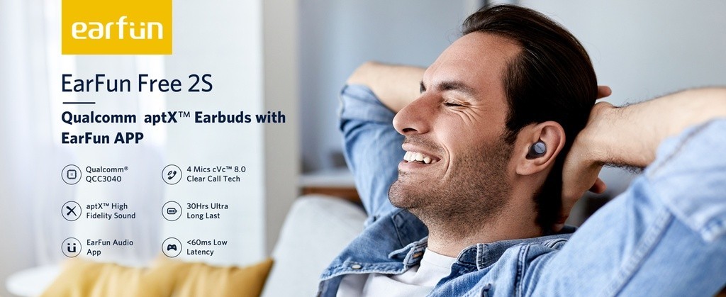 EarFun Free 2S, True Wireless Earbuds: BT 5.2, Audio Apps Support, IPX7 ...