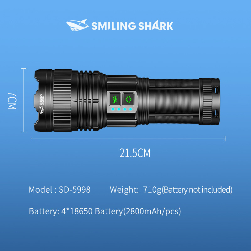 Smiling Shark SD5998 Powerful Torch Light 10000 Lumens Super Bright ...
