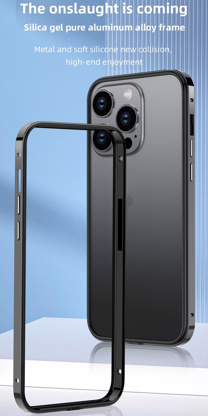 For iphone 14 15 16 Pro Max Plus 13 12 Pro Max Bumper Case Luxury ...