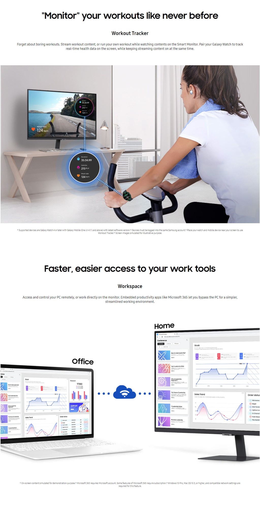 Samsung 32" M5 FHD Smart Monitor | Eye Saver| PC Experience with ...